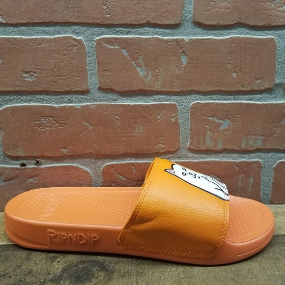 Ripndip | Shoes | Ripndip Lord Nermal Safety Orange Slide Sandals ...